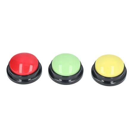 3 Pcs Voice Recording Button Set, Multifunctional 3 Colors Clear Dog ...