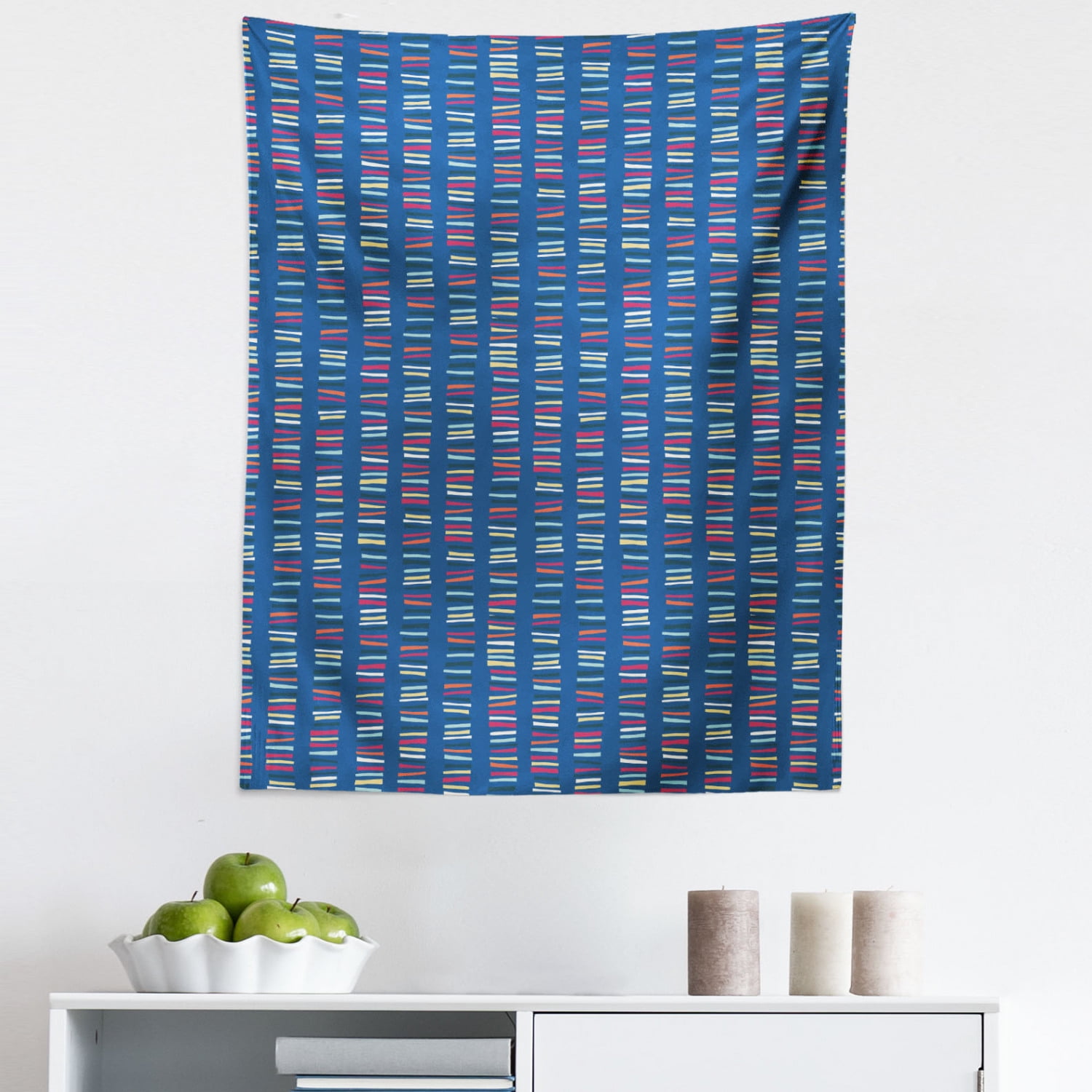 Abstract Surreal Tapestry, Geometric Design Pattern Doodle Colorful ...