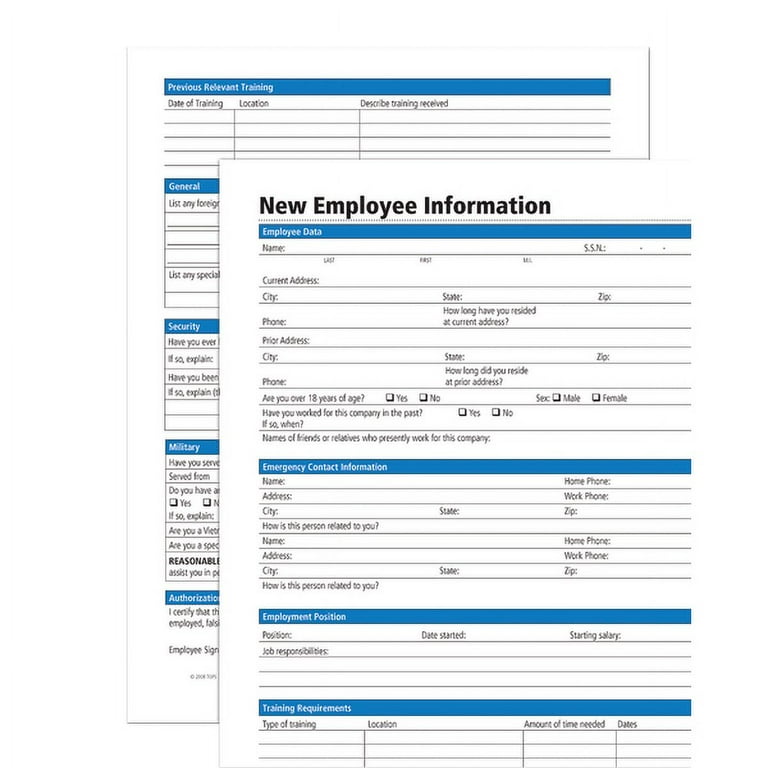 New Employee Information Sheet Template Free New Employee Information