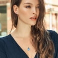 18K Yellow Gold Plated Silver Swiss Blue Topaz and Black Onyx Pendant ...