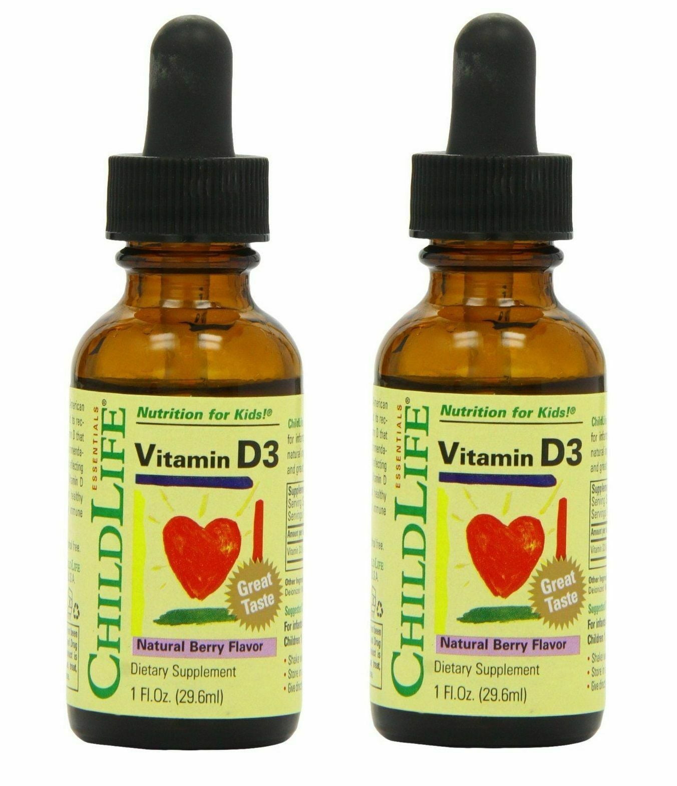 ChildLife - Vitamin D3, Natural Berry Flavor, 1 fl oz (29.6 ml) - 2 ...