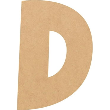 Unfinished MDF Wood Letter D, Craft Alphabet 7'' Tall DIY Wall Décor ...