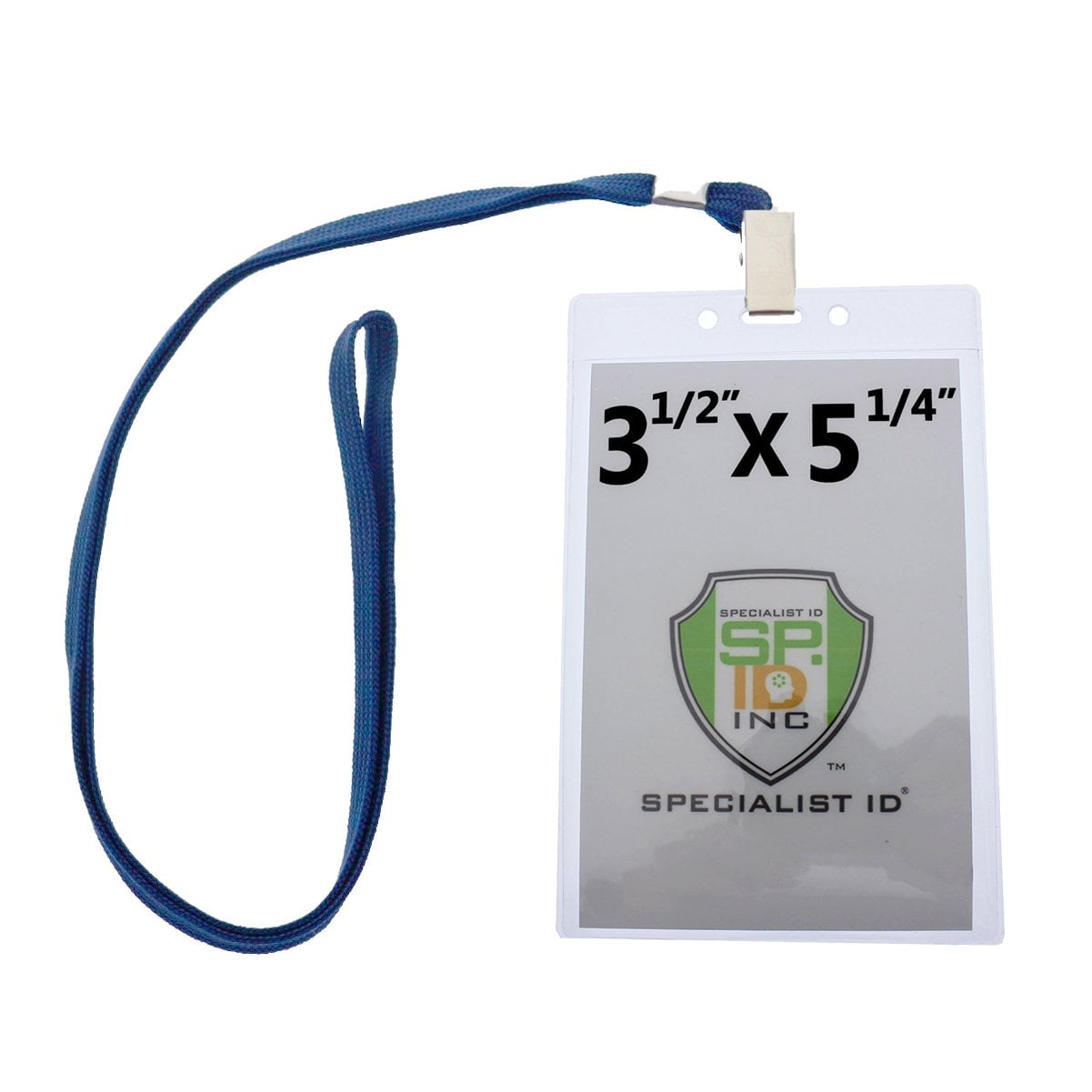 Bulk 100 Pack - Large Vertical Credential ID Badge Holders (3 1/2 x 5 1 ...