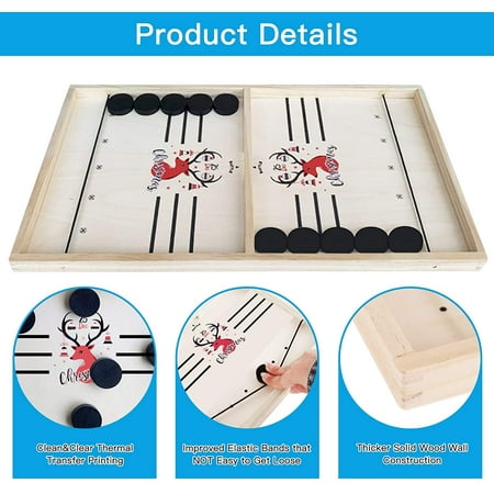 Fast Sling Puck Game Desktop Battle 2 in 1 Ball air Hockey Game Board ...