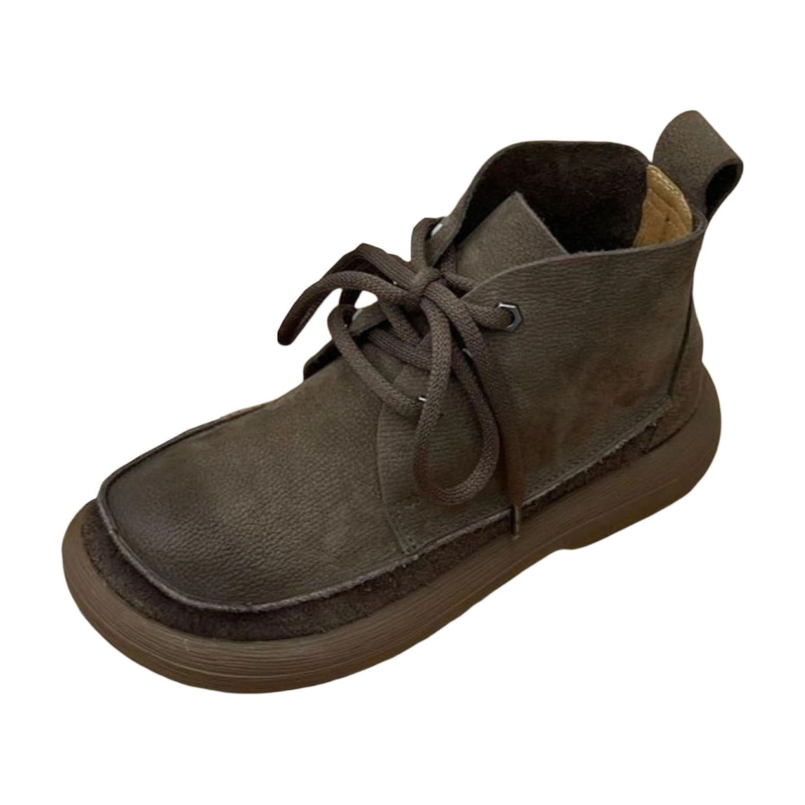 Click here for Hzomhy Gray Womens Casual Laced Ankle Boots Round... prices