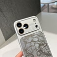 Ice Crack Back Camera Protect Phone Case for iPhone (White,iPhone 17 ...