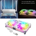 120mm 5V Cooling Fan Portable Cooling Fan with LED Light for Tablet ...