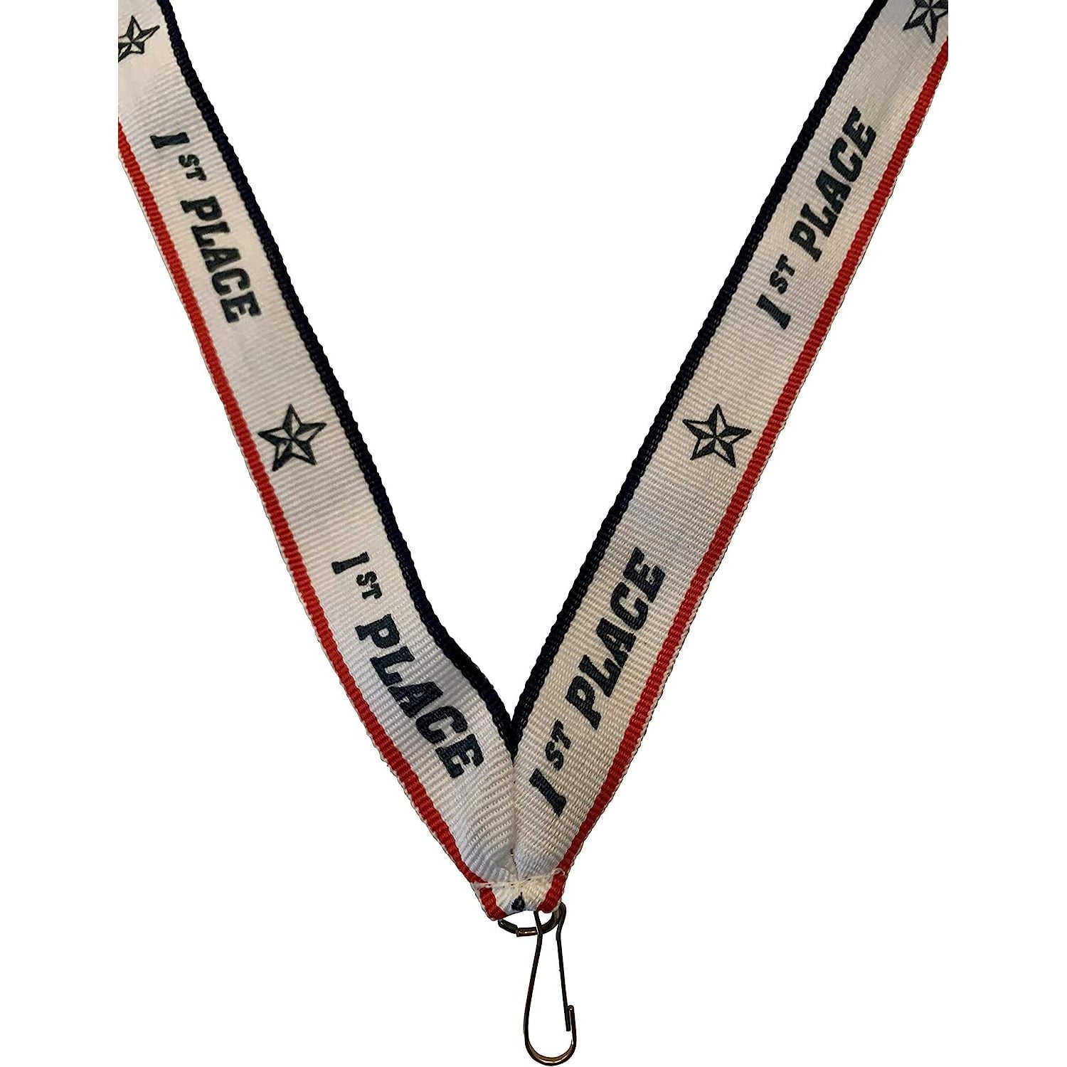 1st Place Neck Ribbons for Medals with Snap Clips Flat Lanyard Award ...