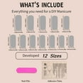 Yeahmol Press On Nails Medium Long Fake Nails French Tip Nails Press