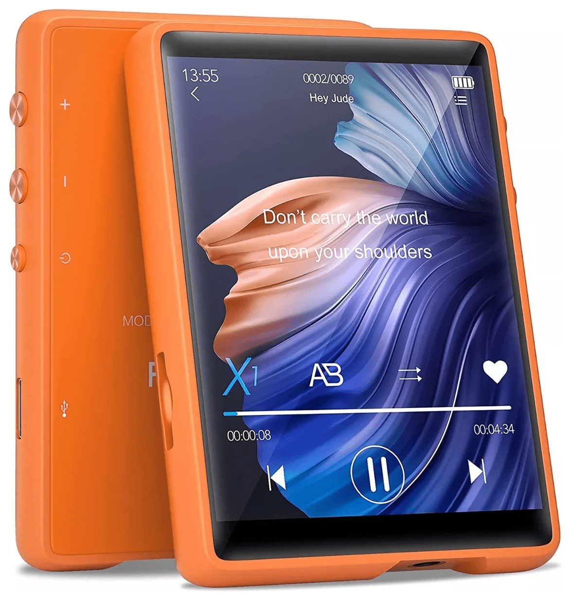 Reproductor De Música Digital Mp3 Mp4 Con Pantalla Tácti naranja ...