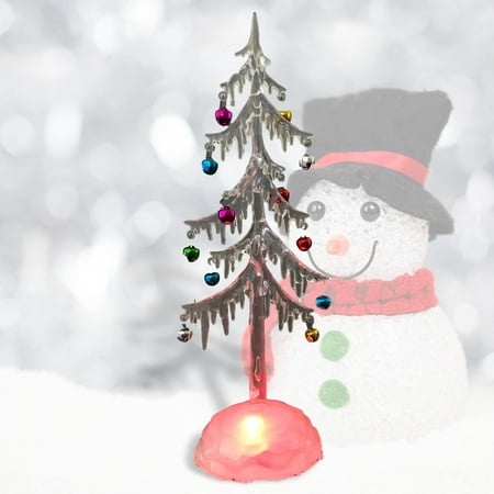 BANBERRY DESIGNS Light Up Tabletop Tree - White Frosted Acrylic Tree ...