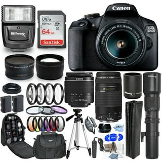 58mm Accessory Bundle for Canon EOS Rebel T7, T6, T5, T3, T100, 4000D ...