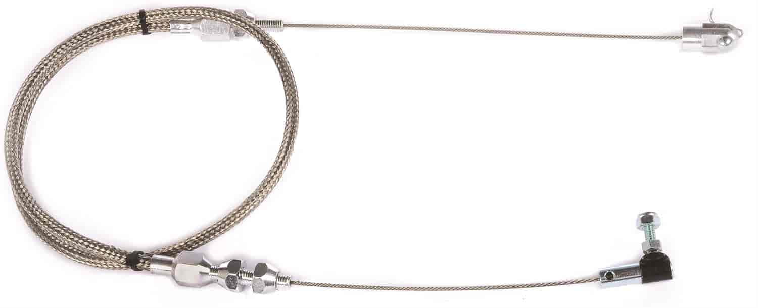 JEGS 157010 Stainless Steel Throttle Cable Universal 24 in. Stainless ...