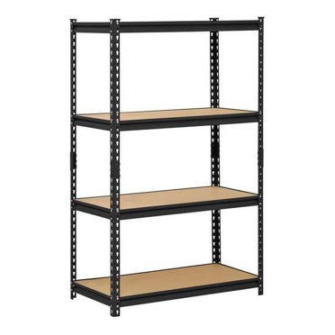 Safco Industrial Wire Shelving Starter Kit, Four-Shelf, 48w x 18d x 72h ...
