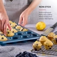 Nonstick Swiss Engineered Aluminized Steel Muffin Pan, Dishwasher Safe ...
