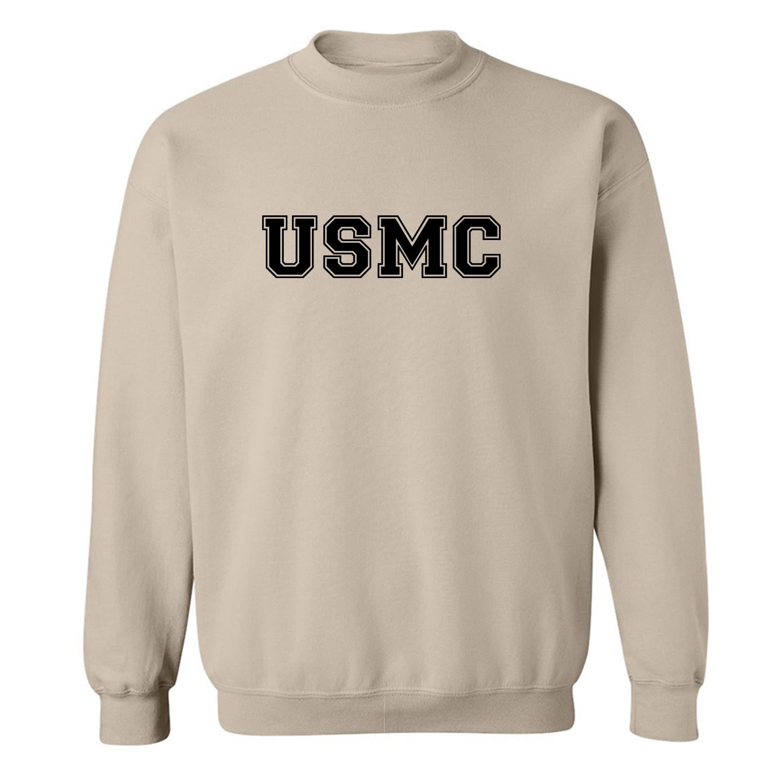 USMC Athletic Marines Crewneck Sweatshirt in Sand - Walmart.com