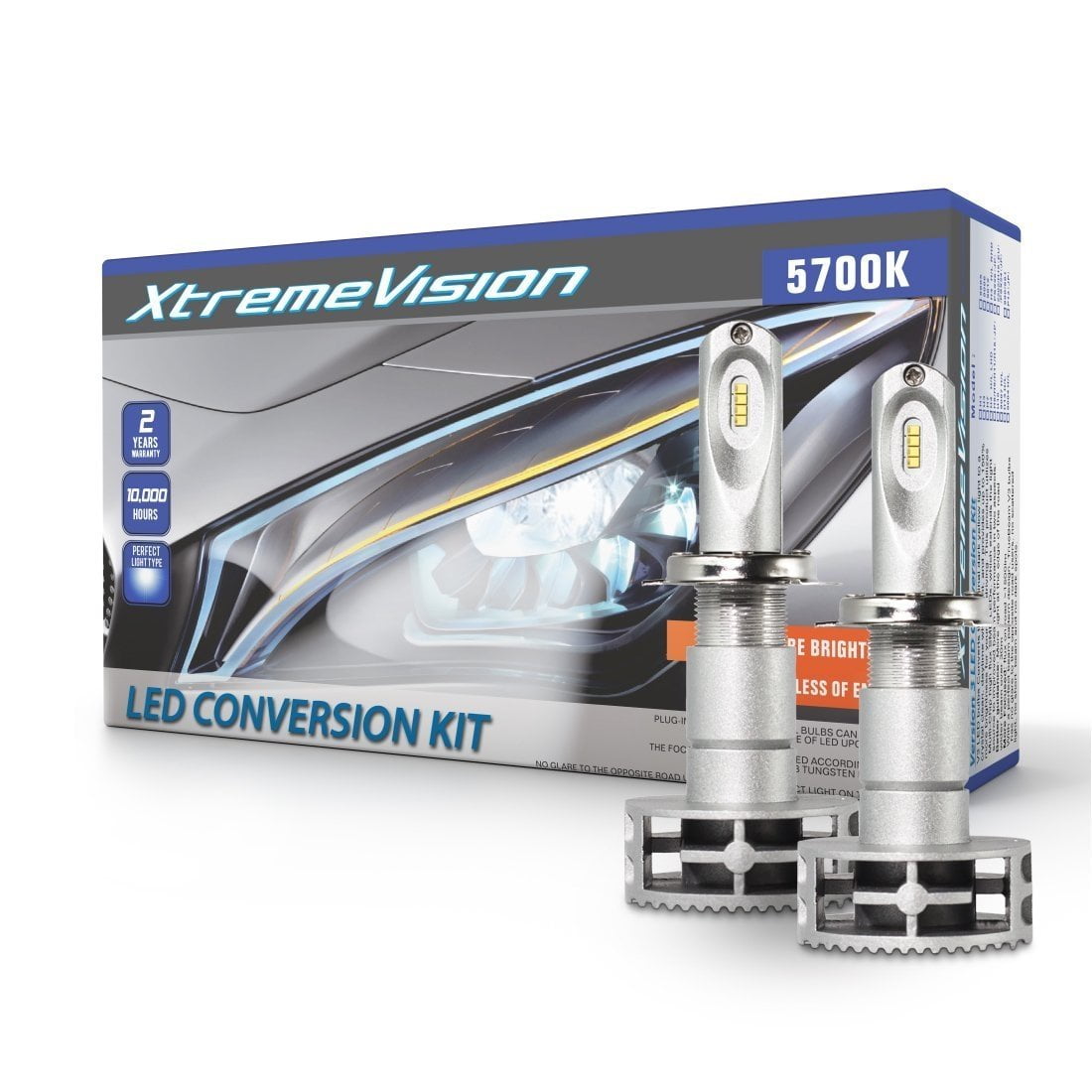 XtremeVision V3 48W 7,200LM - H7 LED Headlight Conversion Kit - 5700K ...