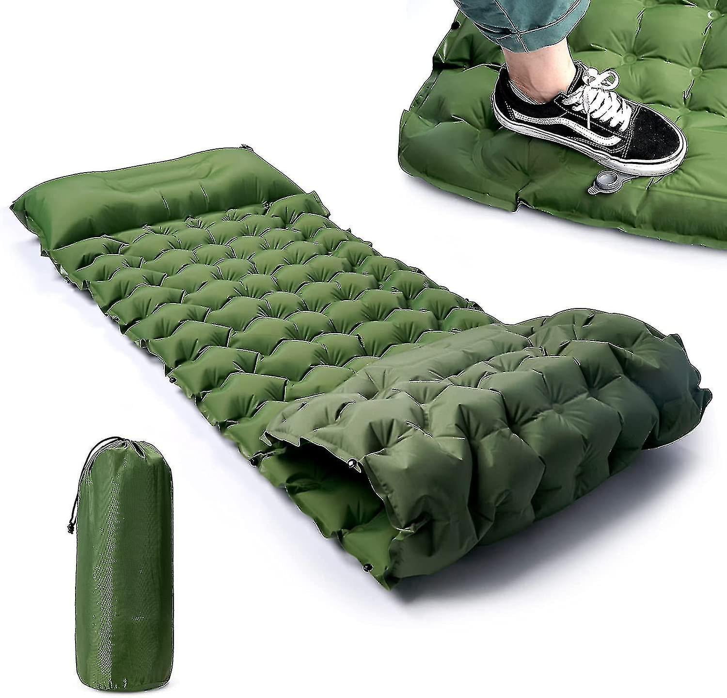 Isomatte Selbstaufblasend Faltbar Mit Kopfkissen Und Fupumpe, Dicke ...