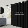 3 Pack Fabric Shower Curtain Liner with Magnets, Rustproof Metal ...