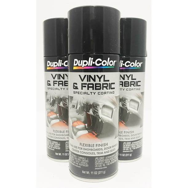 Duplicolor HVP104 - 3 Pack Vinyl & Fabric Spray Paint Gloss Black - 11 ...