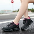 Gvdentm Sneakers for Women Leather Suede Patchwork Casual Lace Up Non ...