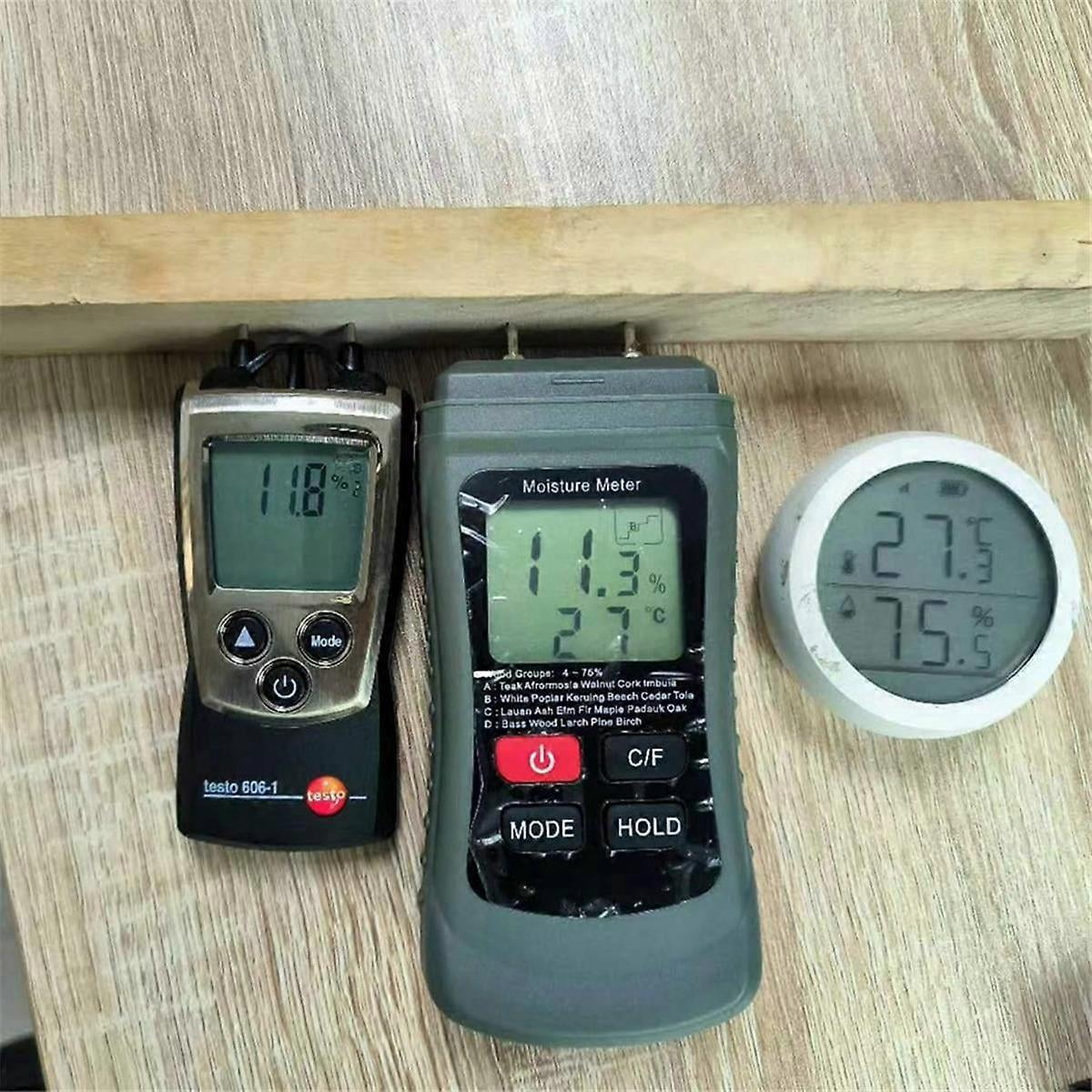 Twin Pin Insertion HD Digital Wood Moisture Meter Paper Wall with ...