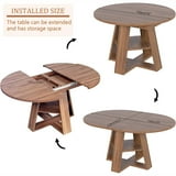 Round Dining Table Modern Extendable Dining Table with Removable Leaves ...