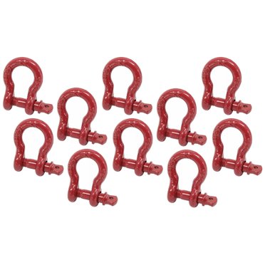 20 Pack 5/8" Anchor Shackle Forged Carbon Steel w/ Safety Screw Pin ...