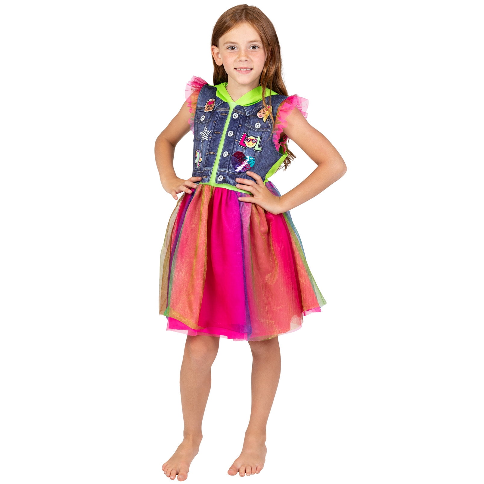 JoJo Siwa Little Girls Costume Dress Toddler to Big Kid - Walmart.com