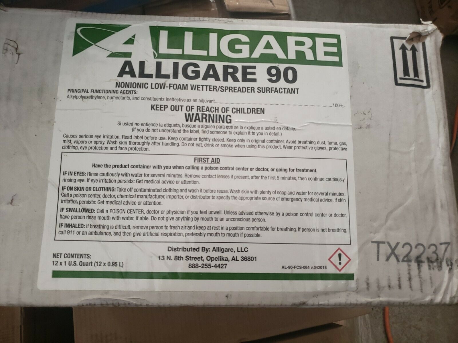Alligare 90 Non-ionic Low-Foam Wetter/Spreader Surfactant - 1 Quart (12 ...