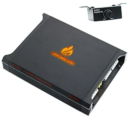 Audiobank AB1400.4 4 Channel 1400 Watt 2 Ohm A/B Class Car Audio Stereo ...