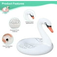 42'' Large Solar Powered Swan Pool Float with LED Lights and Quick ...