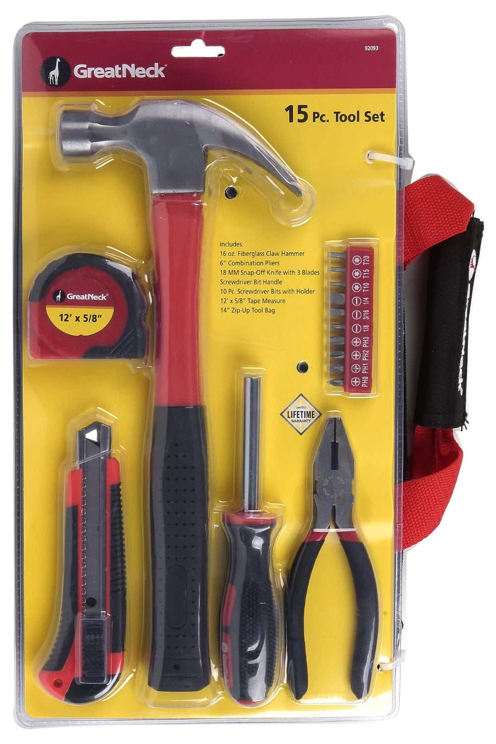 Great Neck 92093 15 Piece Tool Set - Walmart.com