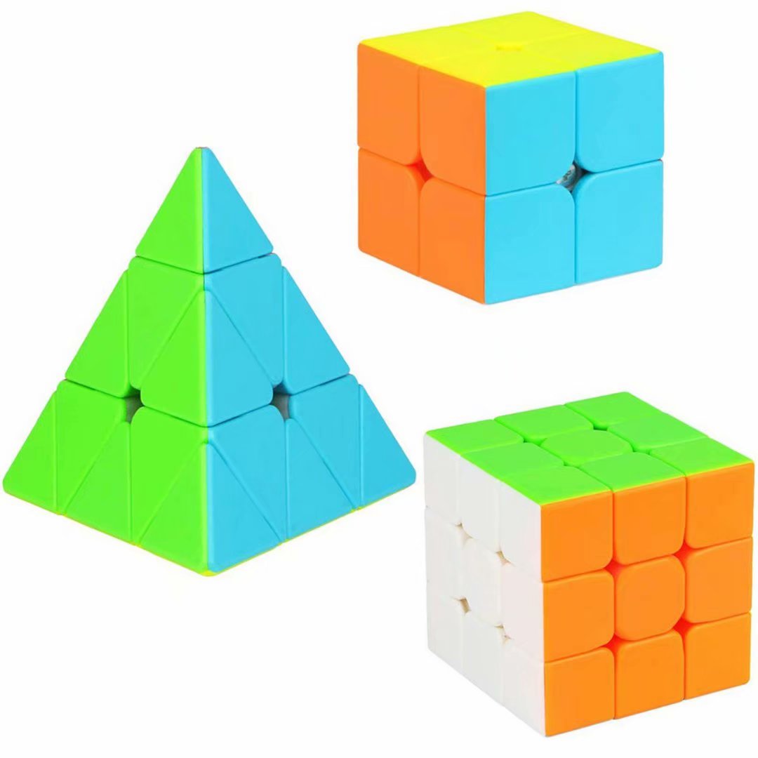 Speed Cube Set Pyramid Stickerless Magic Cube Bundle Christmas Puzzles ...