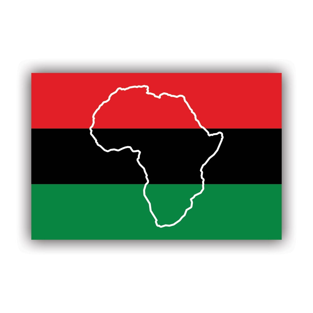 Africa Outline African Flag Sticker Decal - Self Adhesive Vinyl ...