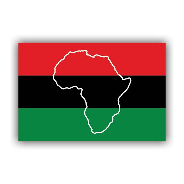 Africa Outline African Flag Sticker Decal - Self Adhesive Vinyl ...