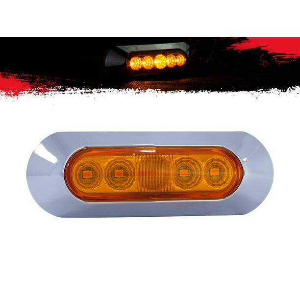 Plafón Lateral 5 Leds Estrobo Ámbar Ovalado 12-24v TUNELIGHT-RENOVATIO ...
