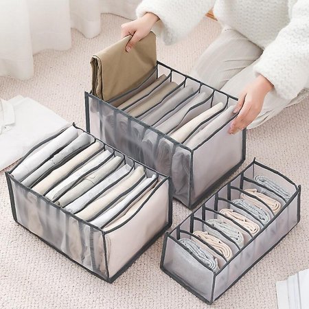 3 Piece Closet Organizer, Storage Boxes, Jeans Organizer, Stackable Storage Box, Storage Box ...