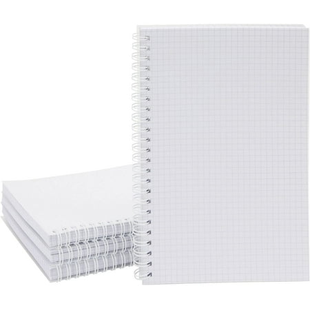 A5 Spiral Bound Graph Paper Notebooks, 80 Sheets Each (5.8 x 8.3 in, 4 ...