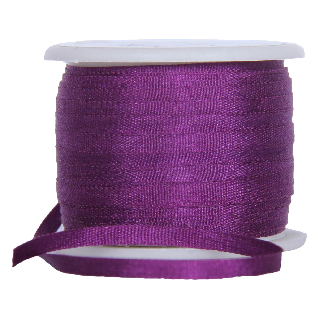 100% Pure Silk Ribbon by Threadart - 2mm Purple Passion - No. 601 - 3 ...