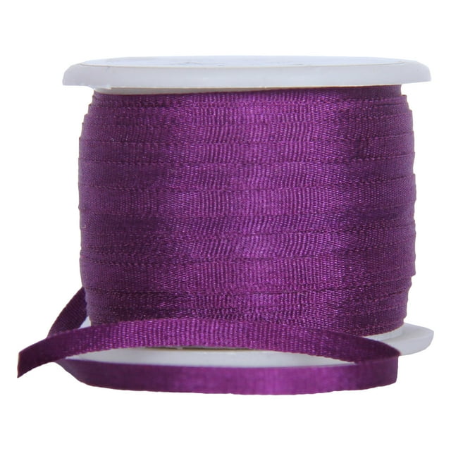100% Pure Silk Ribbon by Threadart - 2mm Purple Passion - No. 601 - 3 ...