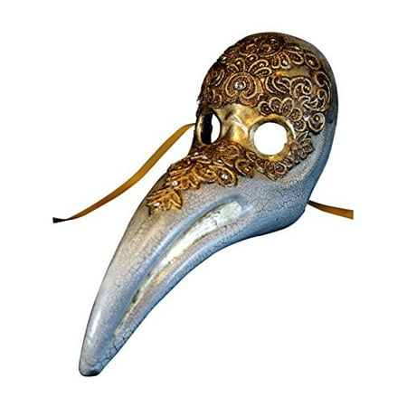 Luxury Venetian Full Face Plague Doctor Dottore Peste Mac Craquele Mask ...