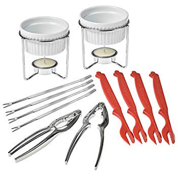 Seafood Tools Set: Ultimate Crab Utensils Set of 2 Lobster Crackers + 2 ...