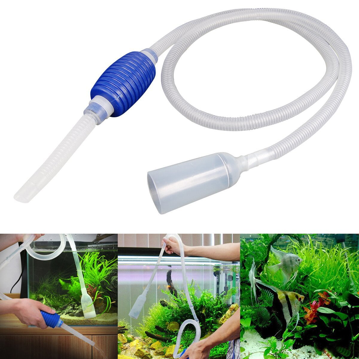 Dependable Industries Aquarium Cleaner Siphon Pump Fish Tank Gravel ...