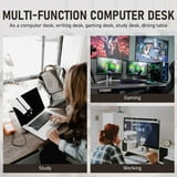 Dkelincs 48 inch Adjustable Large Multi-Purpose Computer Desk, Wood Top ...