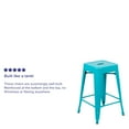 Emma + Oliver 4 Pack 24" High Metal Indoor Counter Bar Stool ...