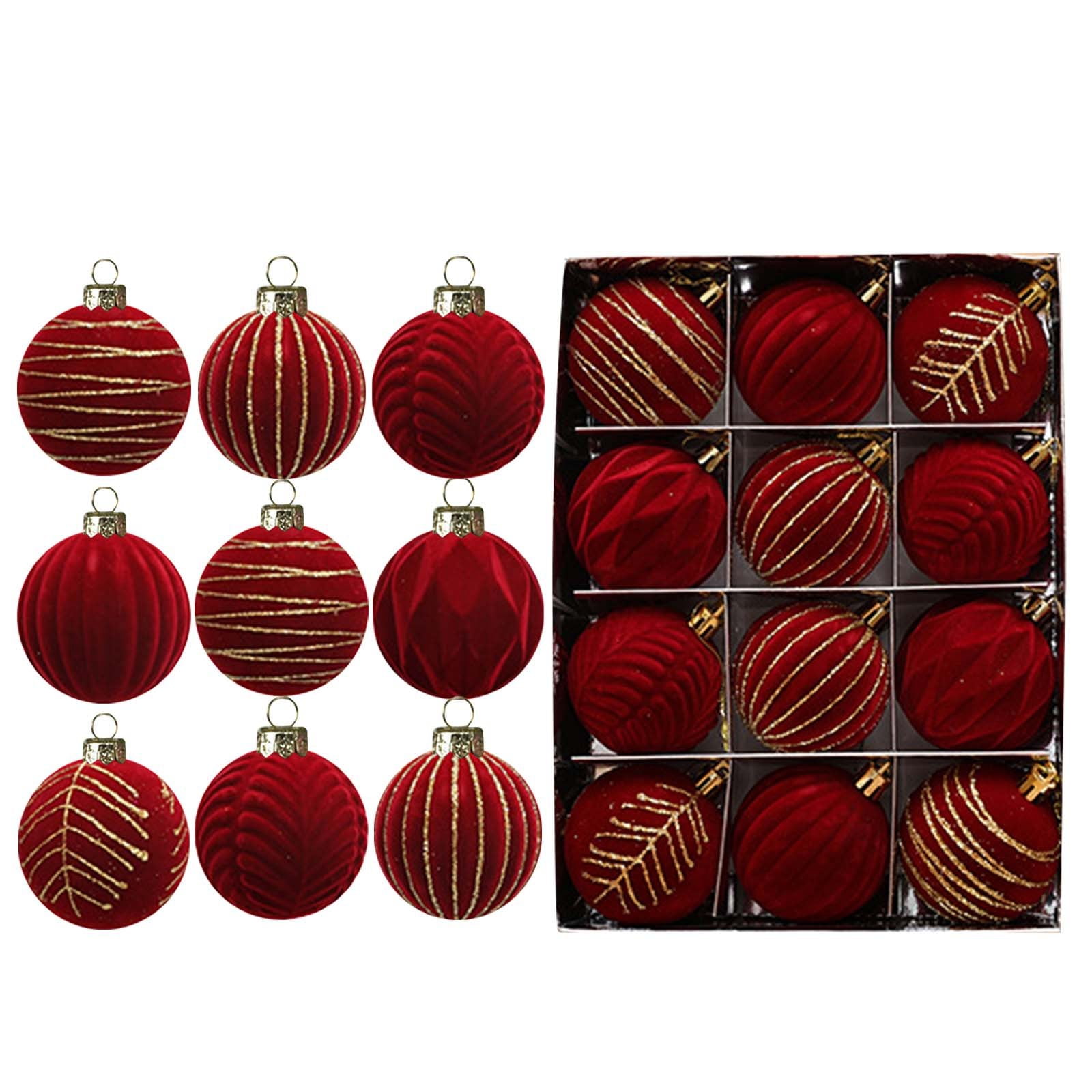 Click here for Wifklsiipg 12 Pack Red Velvet Christmas Ornaments... prices