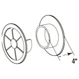 Prime-Line White Closet Pole Sockets, 1-3/8 in., Hardware Rod Support ...