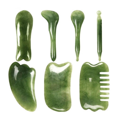 7PCS Resin Gua Sha Scraping Massage Tools Facial Body Guasha Board Gua ...