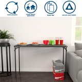 20" x 48" Adjustable Height PVC Top Table, Black - Walmart.com